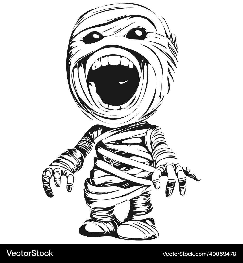 Black and white halloween curse Royalty Free Vector Image