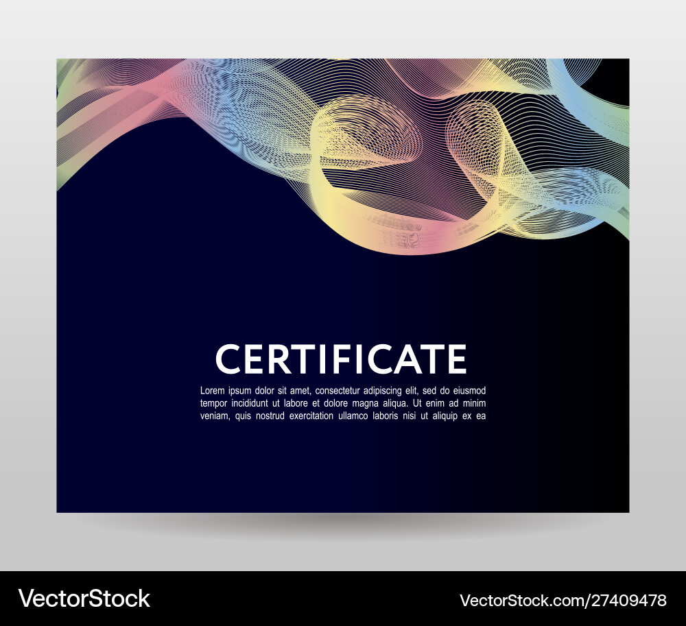 Certificate template diplomas currency gradient Vector Image
