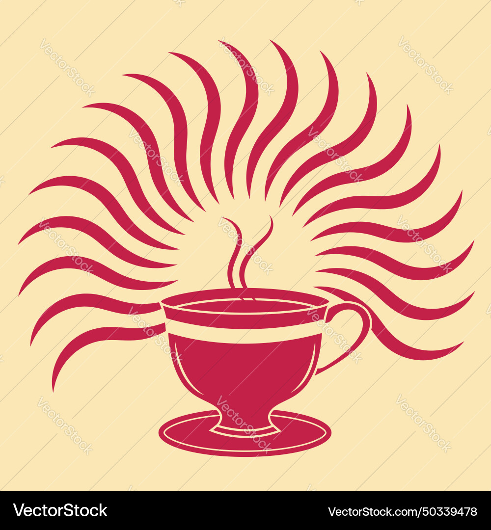 Coffee cup symbol good morning Royalty Free Vector Image