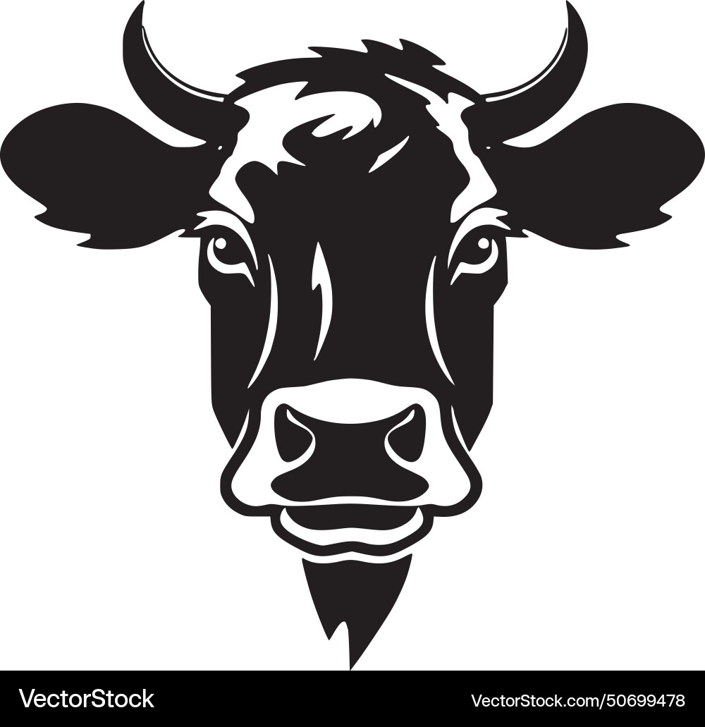 Cow - black and white isolated icon Royalty Free Vector
