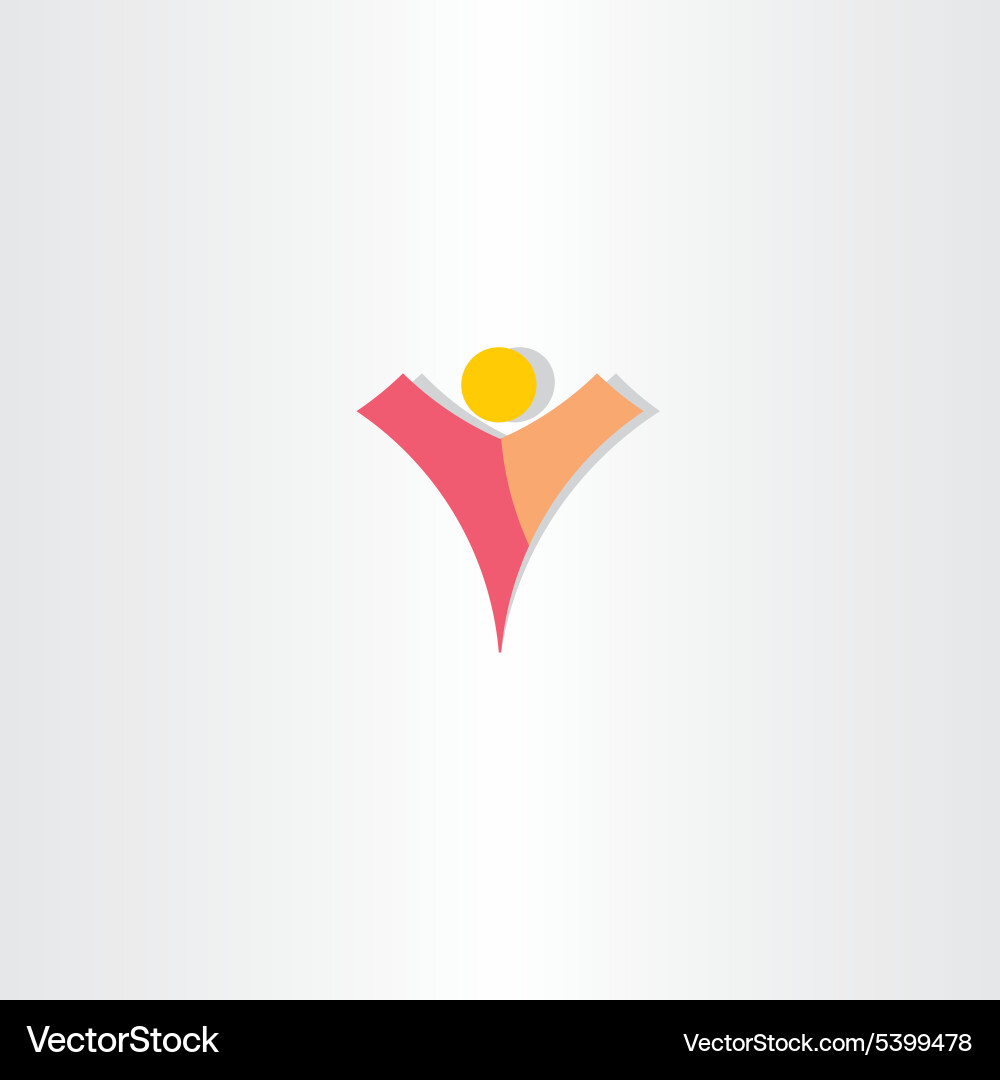 Letter V Man Logo Royalty Free Vector Image - VectorStock