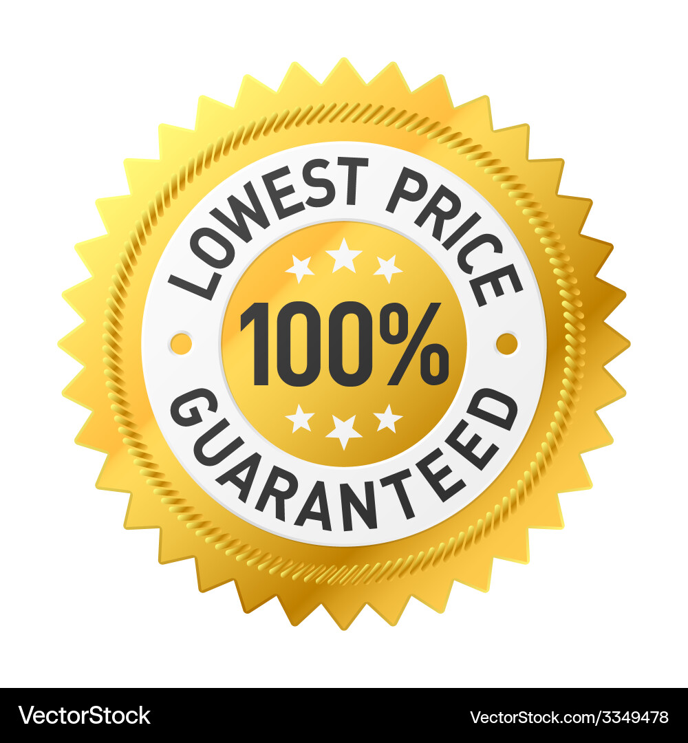 Lowest price guaranteed sticker Royalty Free Vector Image