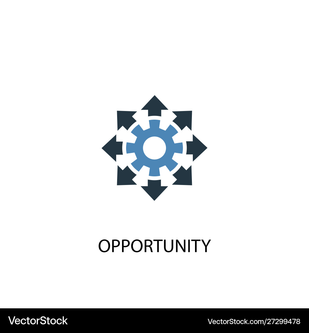 Opportunity concept 2 colored icon simple blue Vector Image