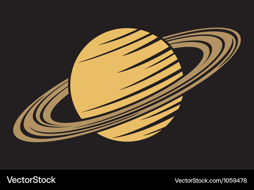 Saturn planet Royalty Free Vector Image - VectorStock