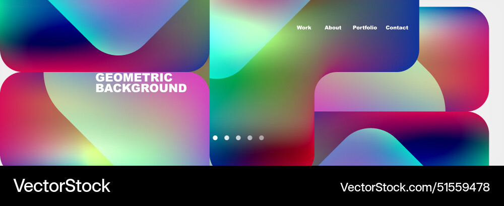 Square internet web page design template Vector Image