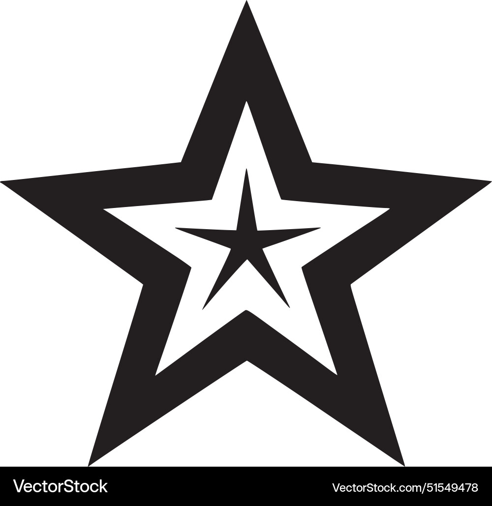 Star - high quality logo - ideal for t-shirt Vector Image