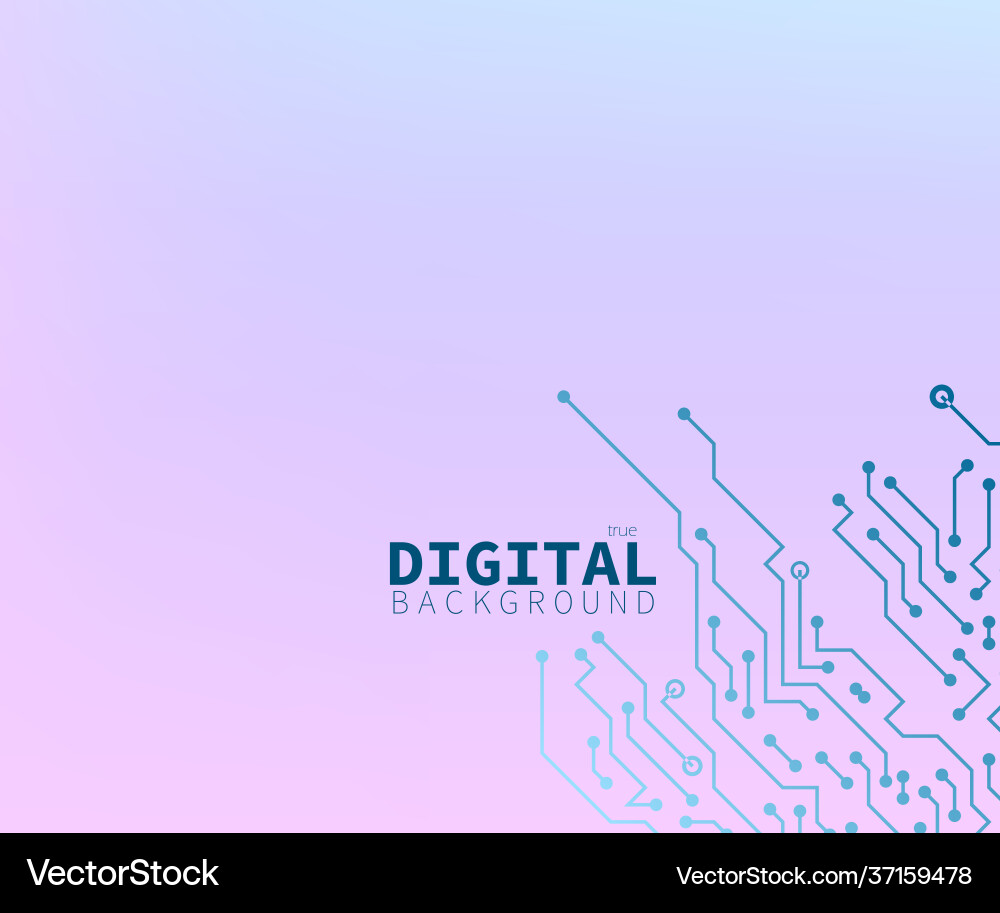 True digital pink and blue circuit board concept Vector Image