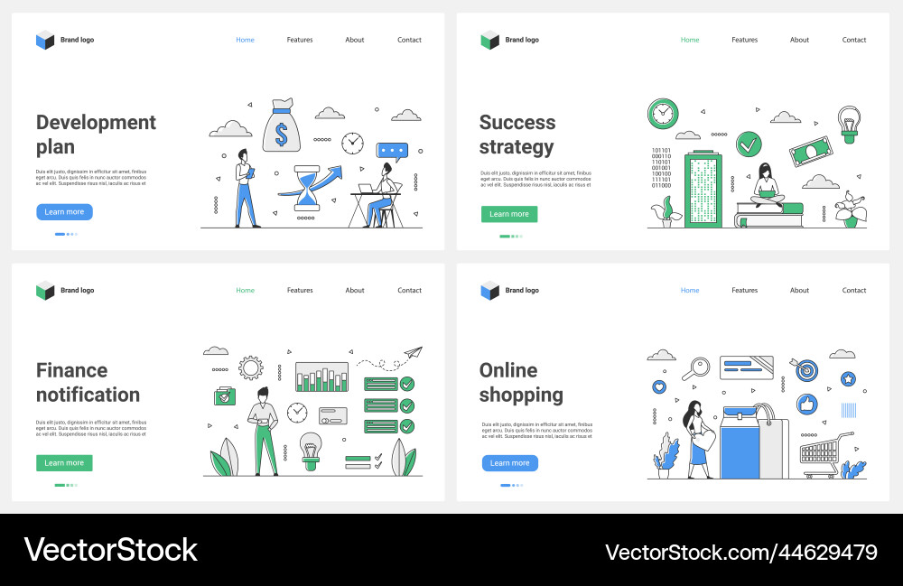 Development plan success of business strategy Vector Image