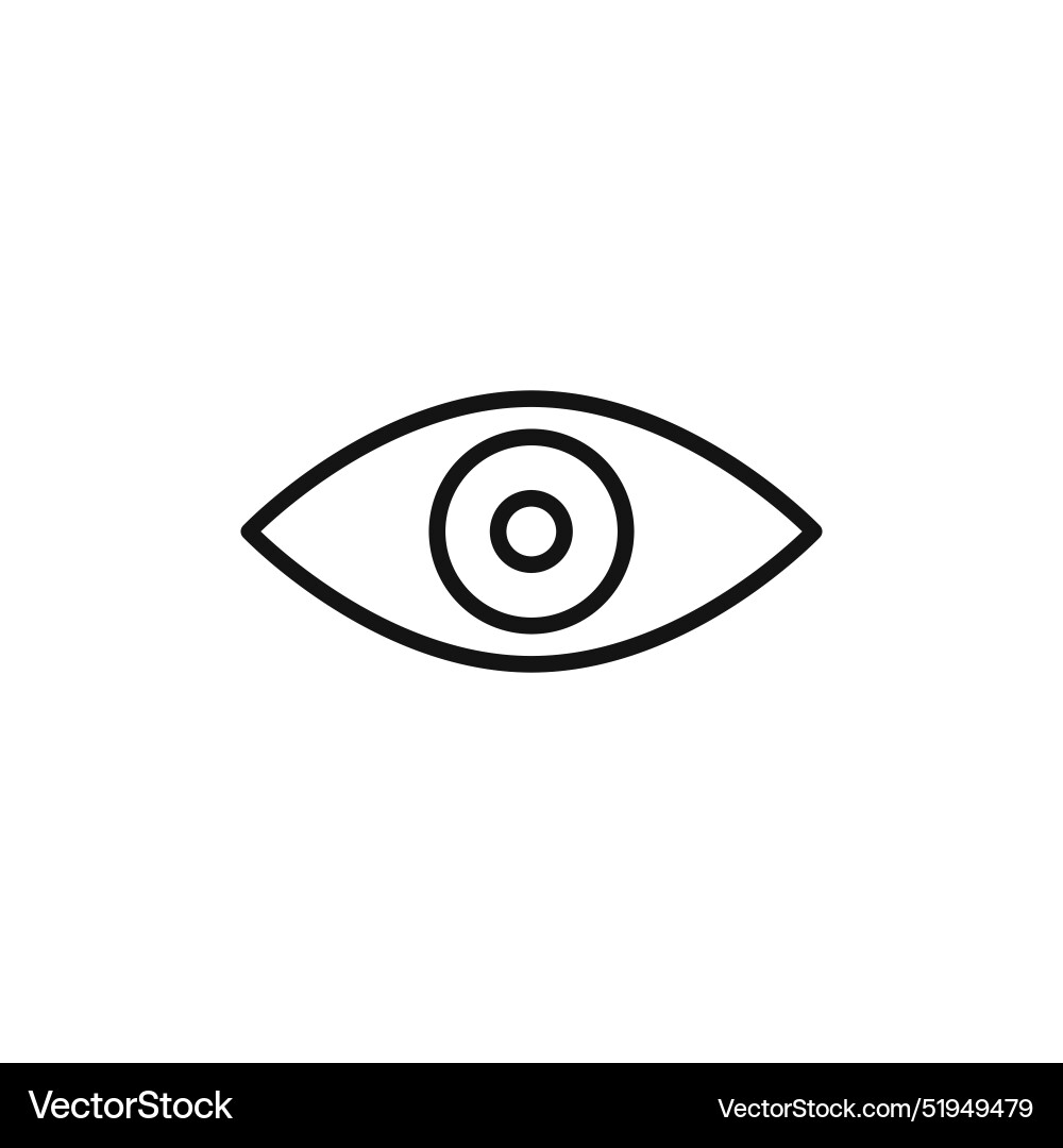 Eye logo sign outline Royalty Free Vector Image