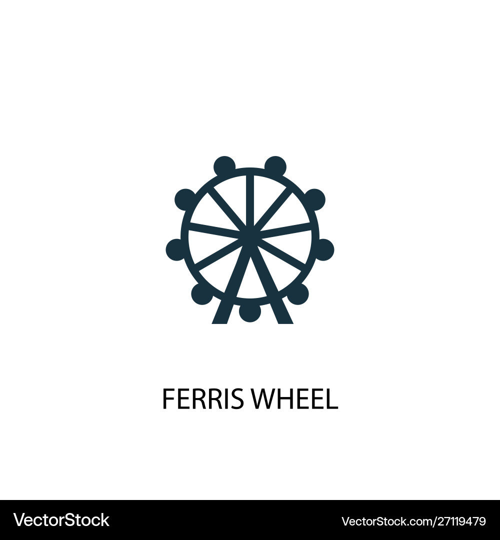 Ferris wheel icon simple element Royalty Free Vector Image