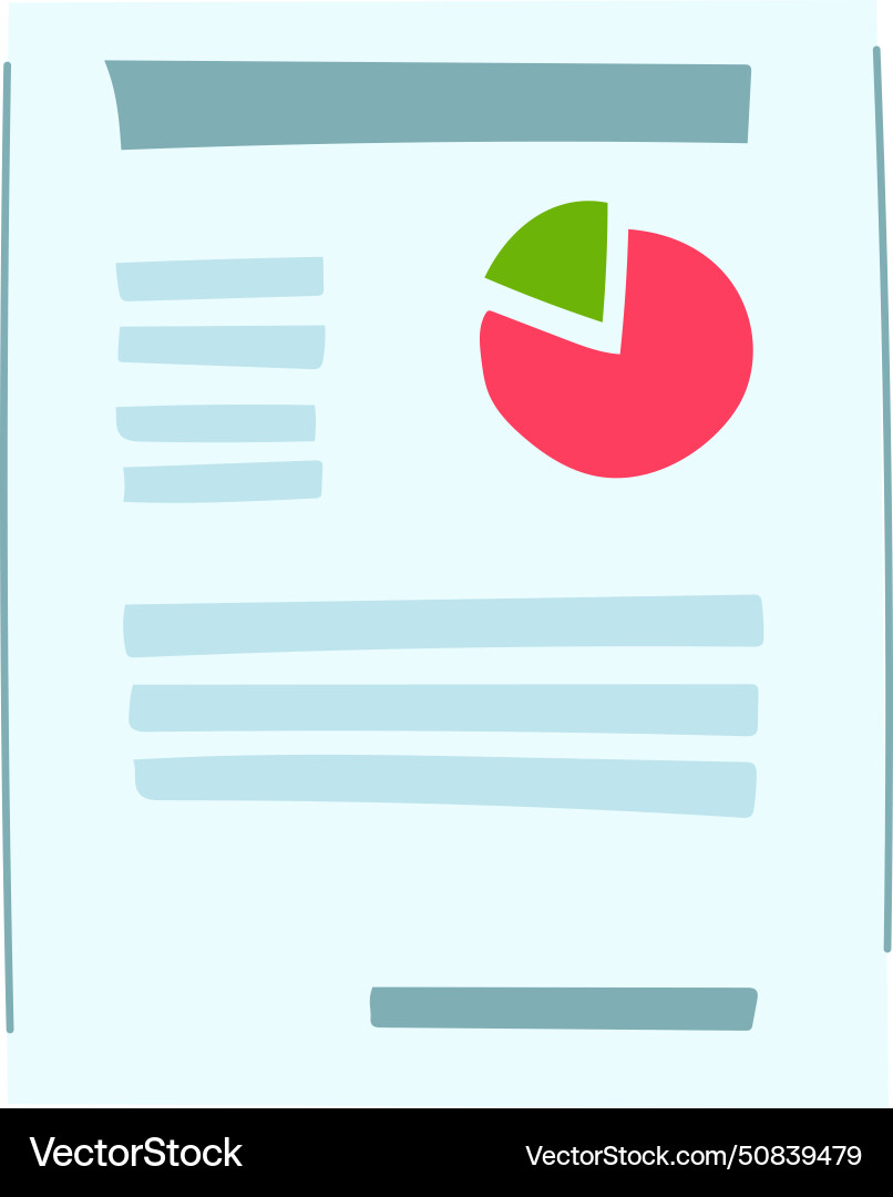 Finance financial report cartoon Royalty Free Vector Image