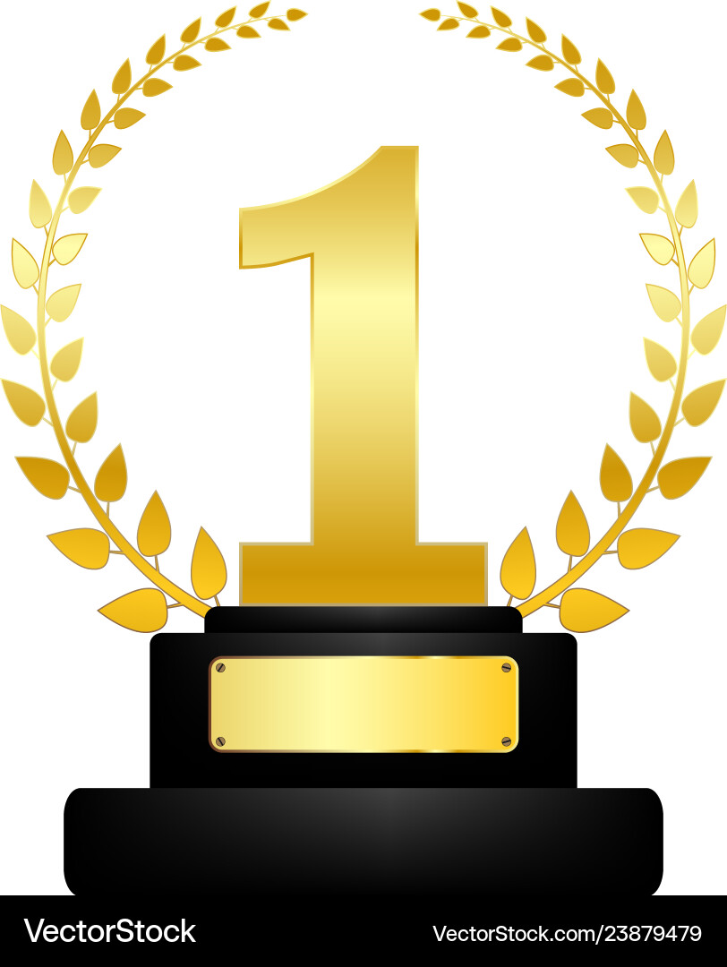 Golden Award Winner Icon Royalty Free Vector Image