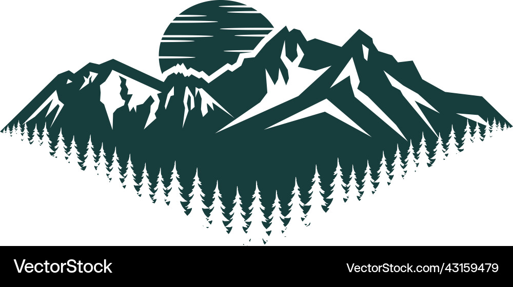 Mountain outdoor Royalty Free Vector Image - VectorStock