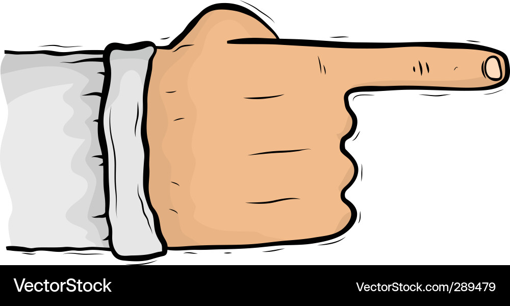 Pointing hand Royalty Free Vector Image - VectorStock