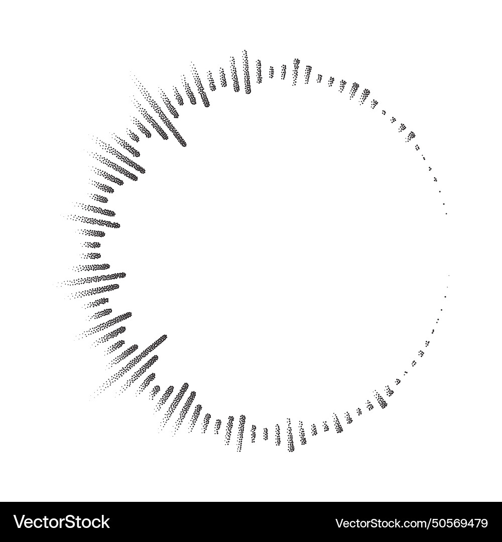 Sound wave pattern dotted music frequency Vector Image