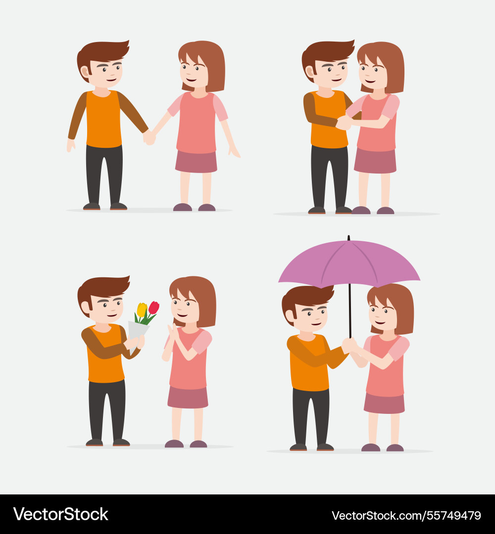 Young couple in love Royalty Free Vector Image