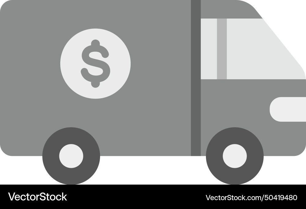 Cash transfer vehicle icon image Royalty Free Vector Image