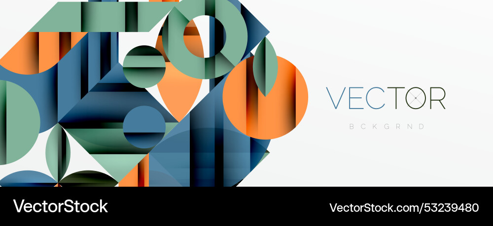 Circle square triangle shapes geometric minimal Vector Image