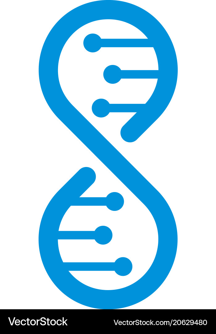 Dna logo template isolated Royalty Free Vector Image
