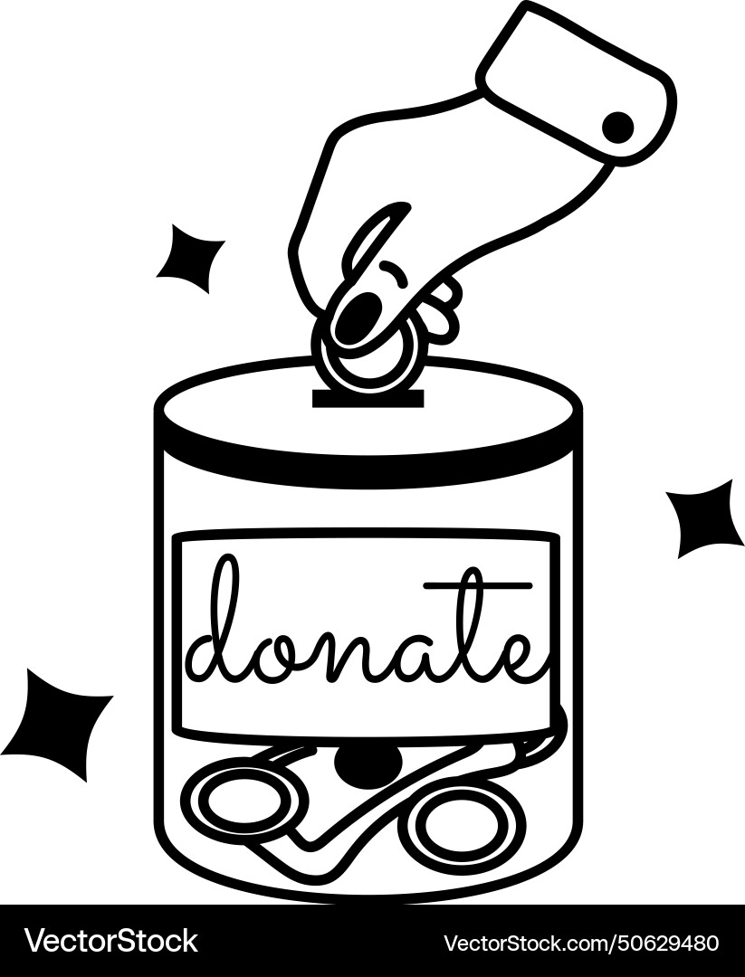 Donate money Royalty Free Vector Image - VectorStock