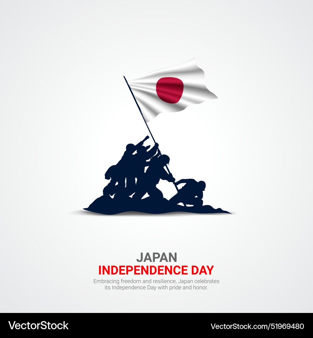 Japan independence day Royalty Free Vector Image