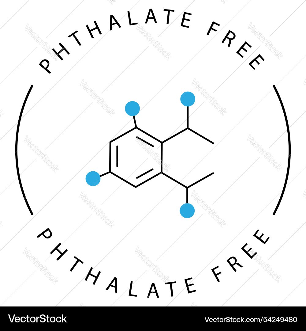 Phthalate-free eco molecular chemistry icon design