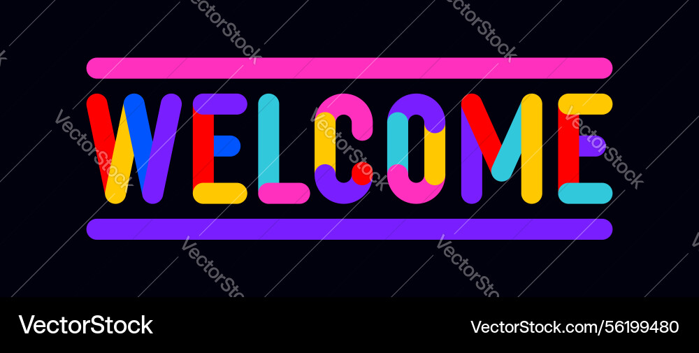 Welcome funny phrase text message Royalty Free Vector Image