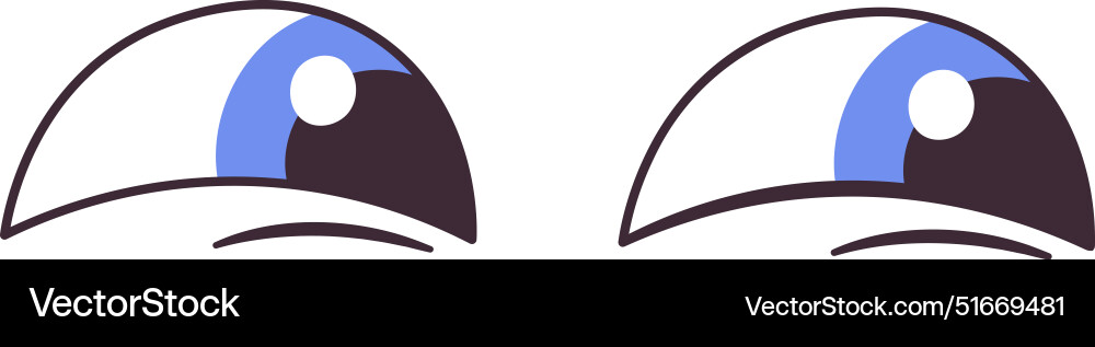 Cartoon character eyes Royalty Free Vector Image
