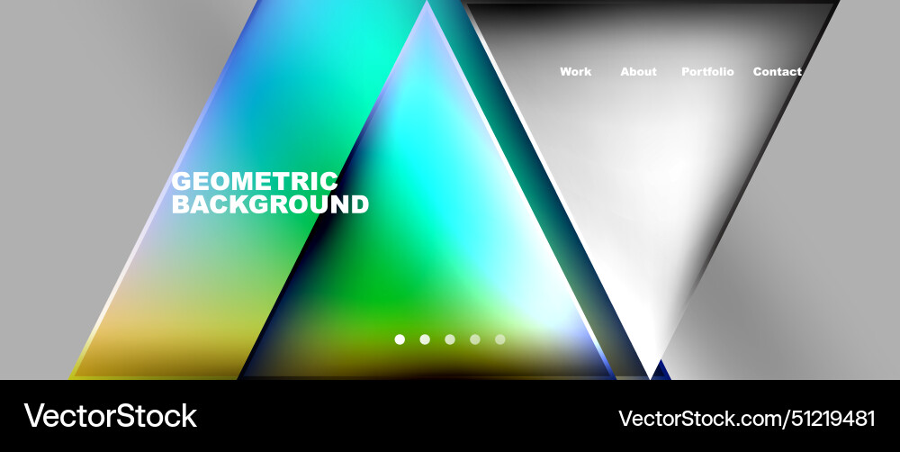Geometric background with electric blue triangles Vector Image