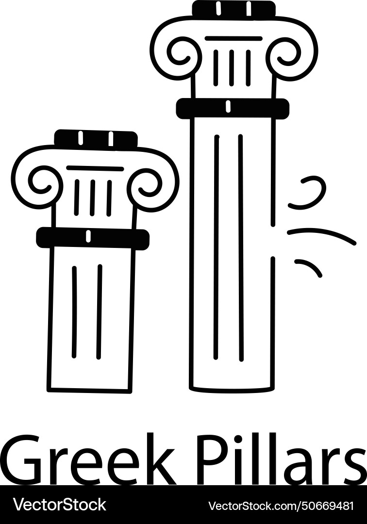 Greek pillars Royalty Free Vector Image - VectorStock