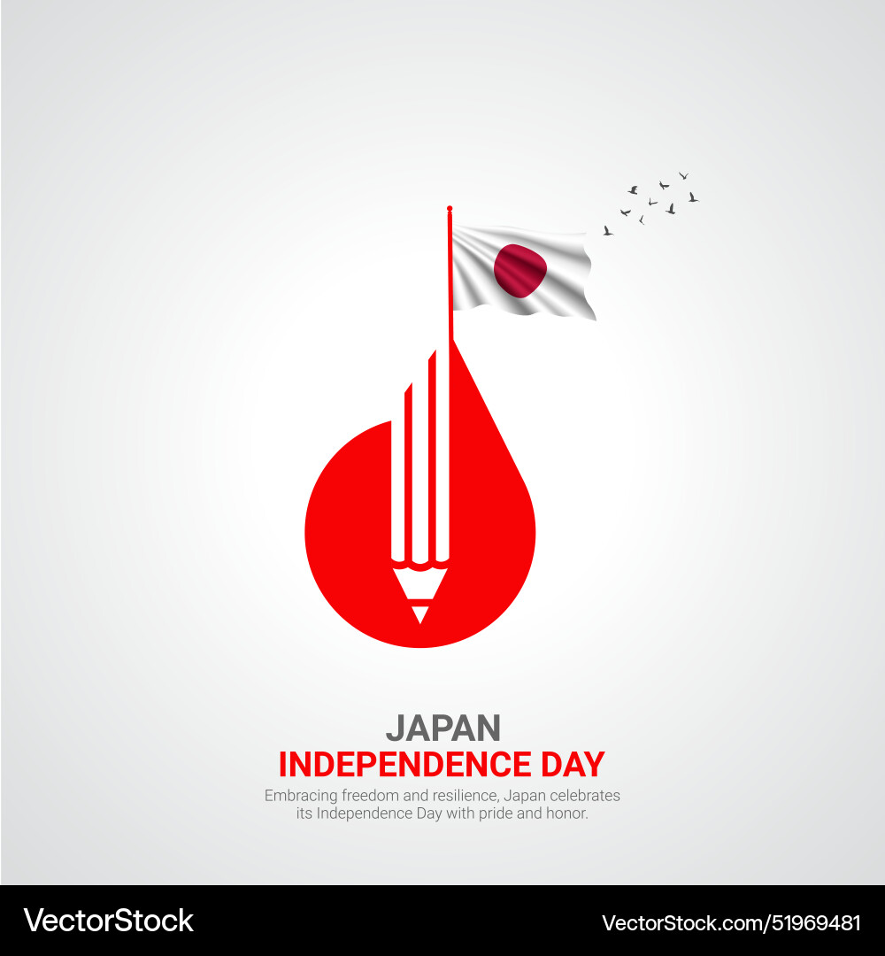 Japan independence day Royalty Free Vector Image