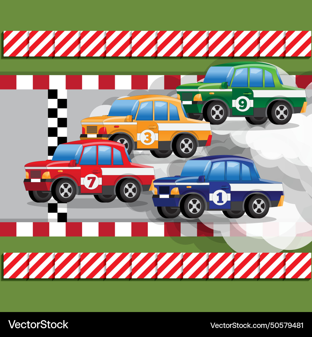 Racing cars Royalty Free Vector Image - VectorStock