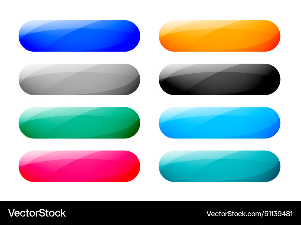 Set of colorful web app button icon with empty Vector Image Set of colorful web app button icon with empty Vector Image