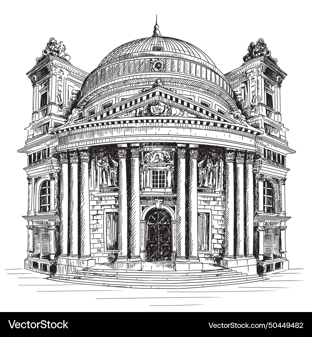 Building with columns Royalty Free Vector Image