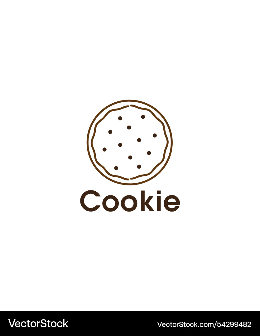 Cookie logo design bakery Royalty Free Vector Image