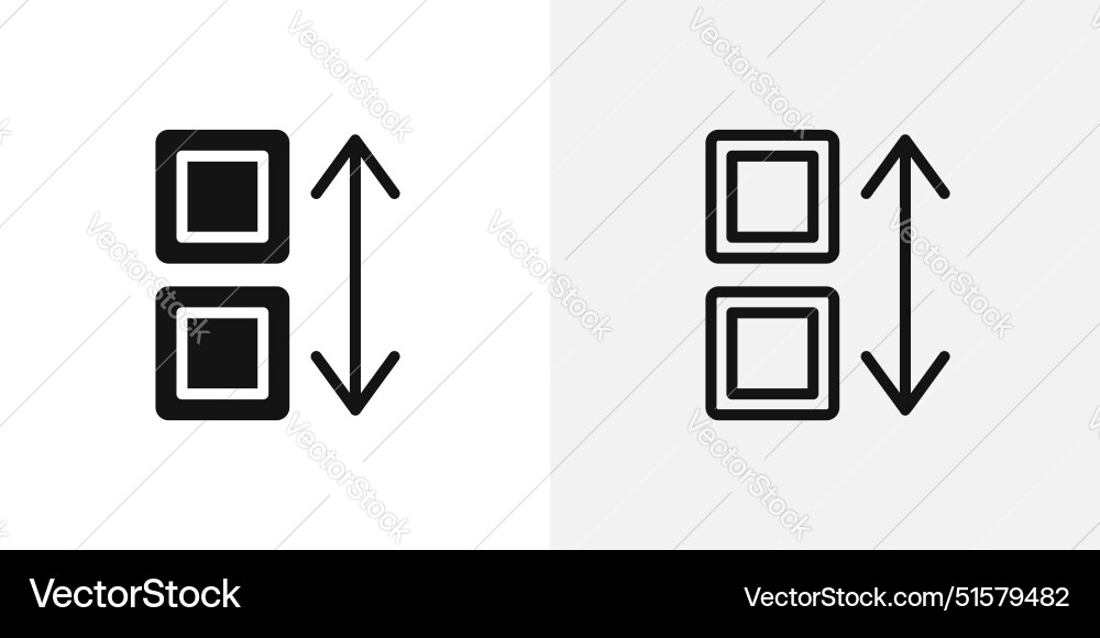 Icon of sorting applications or apps on mobile Vector Image
