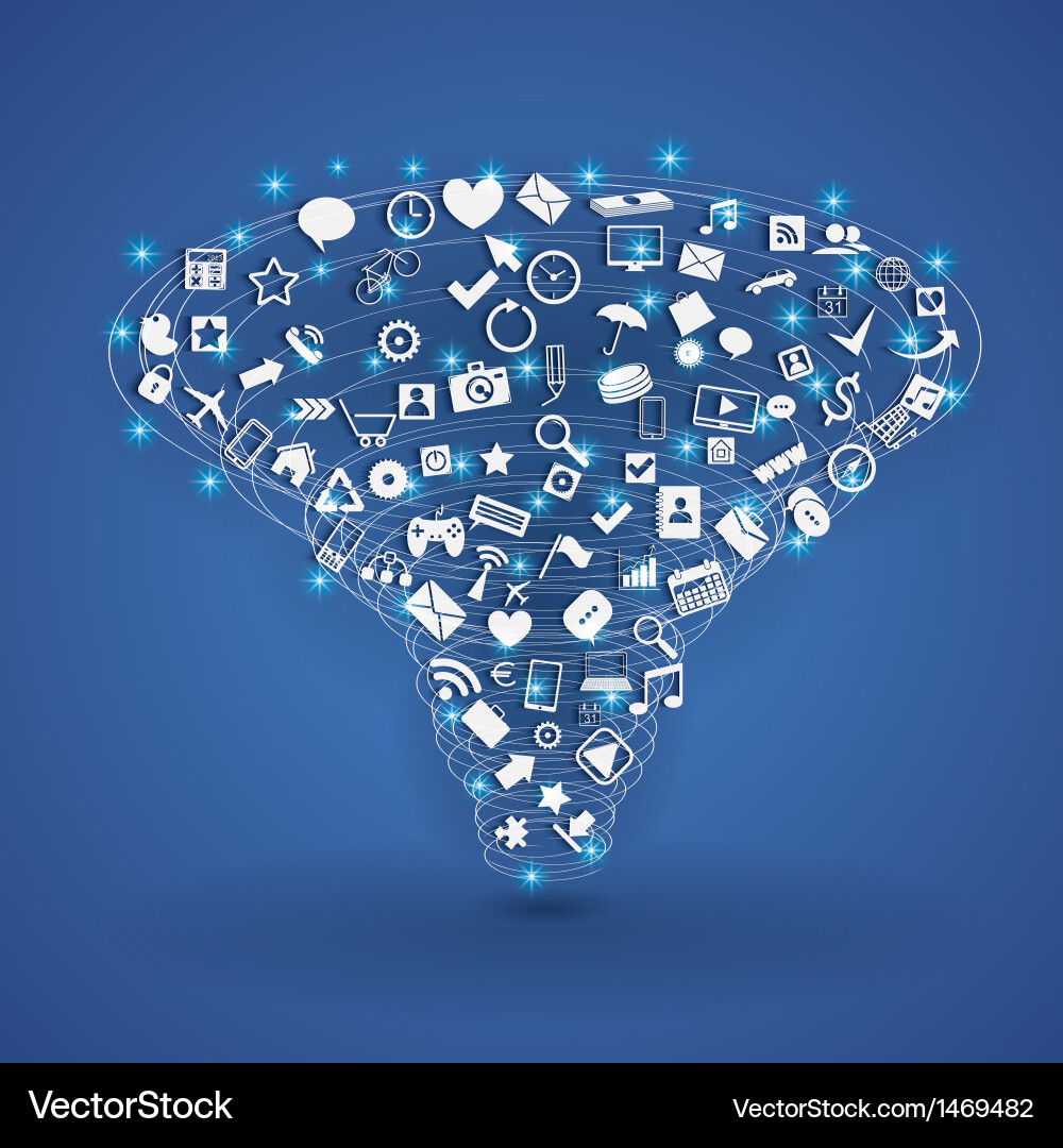 Media Storm Royalty Free Vector Image - VectorStock