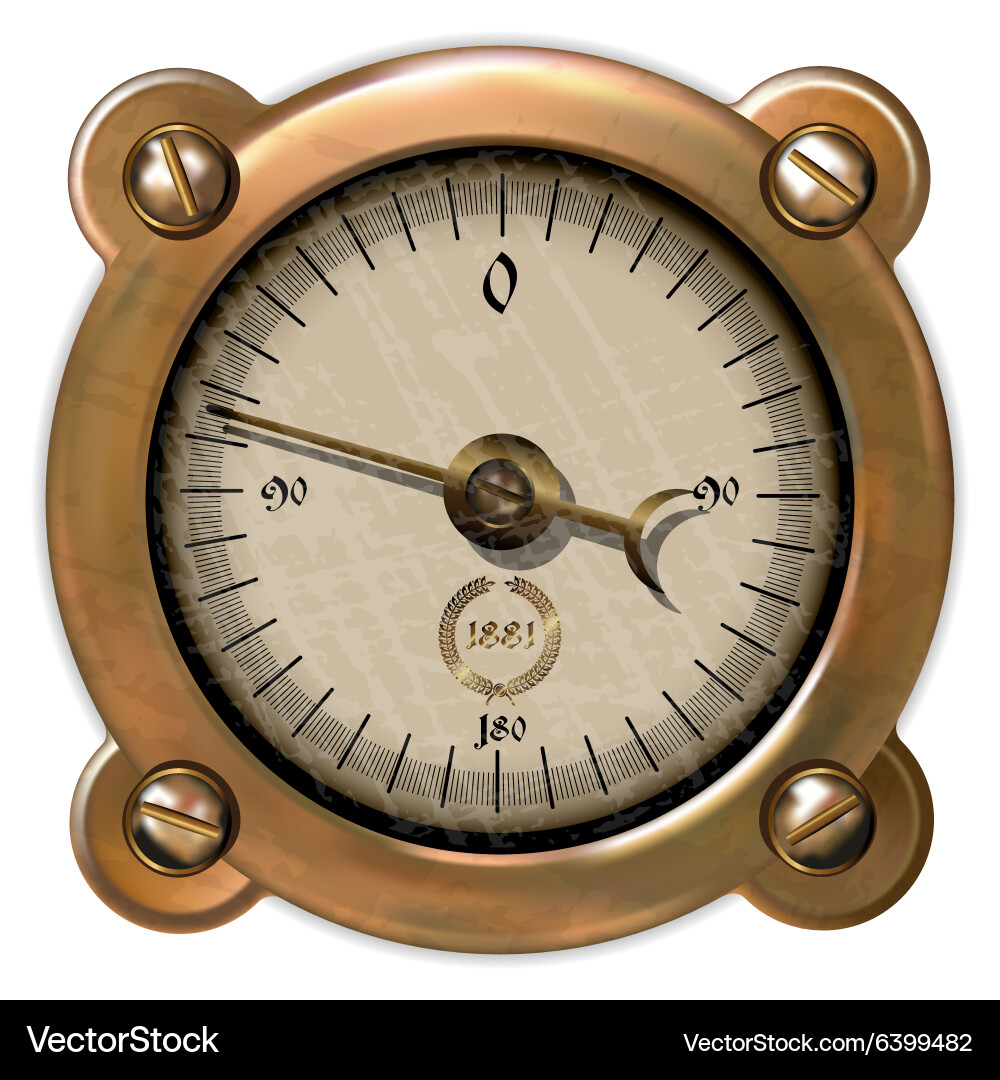 Vintage Steampunk Gauge Royalty Free Vector Image