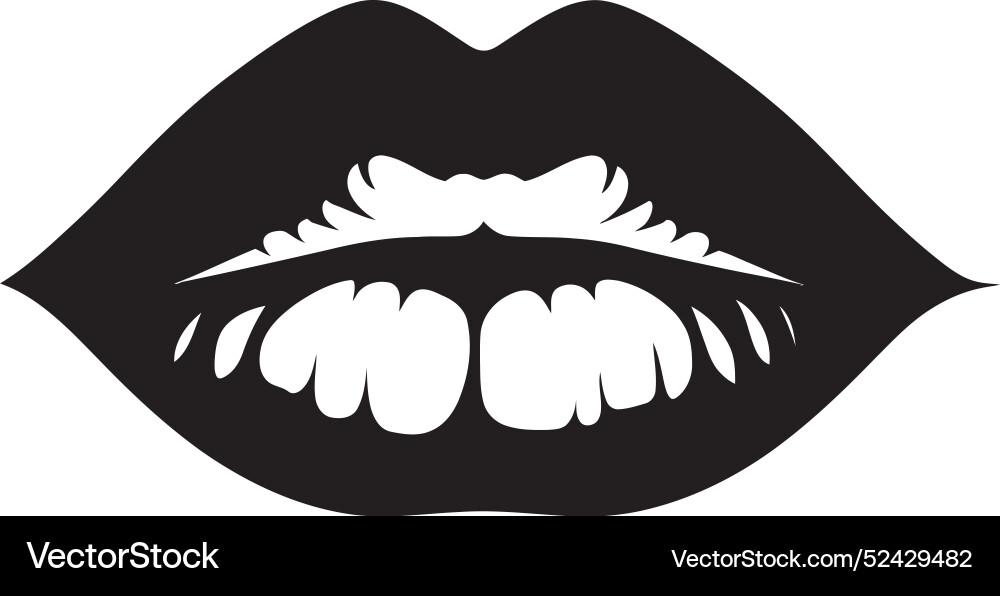Vogue midnight lips editionchic obsidian pout Vector Image