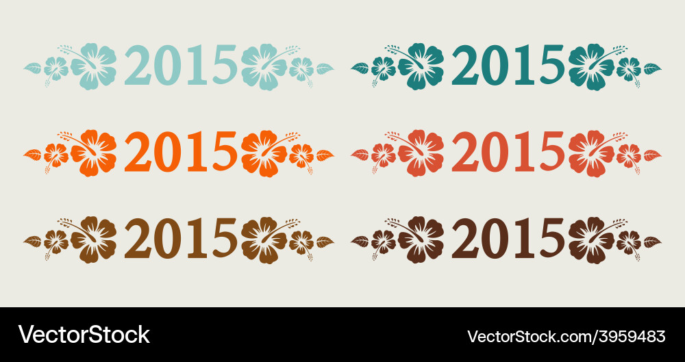 2015 simple Royalty Free Vector Image - VectorStock