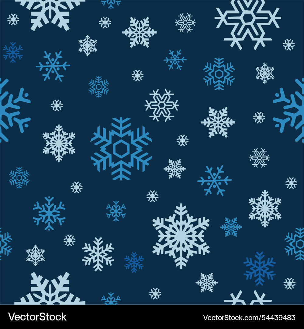 Christmas snowflake seamless pattern Royalty Free Vector