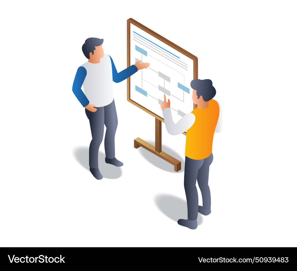 Discussion team solving business problems flat Vector Image