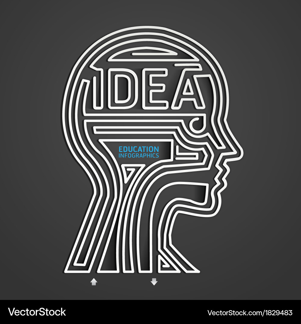 Infographic head line template design Royalty Free Vector