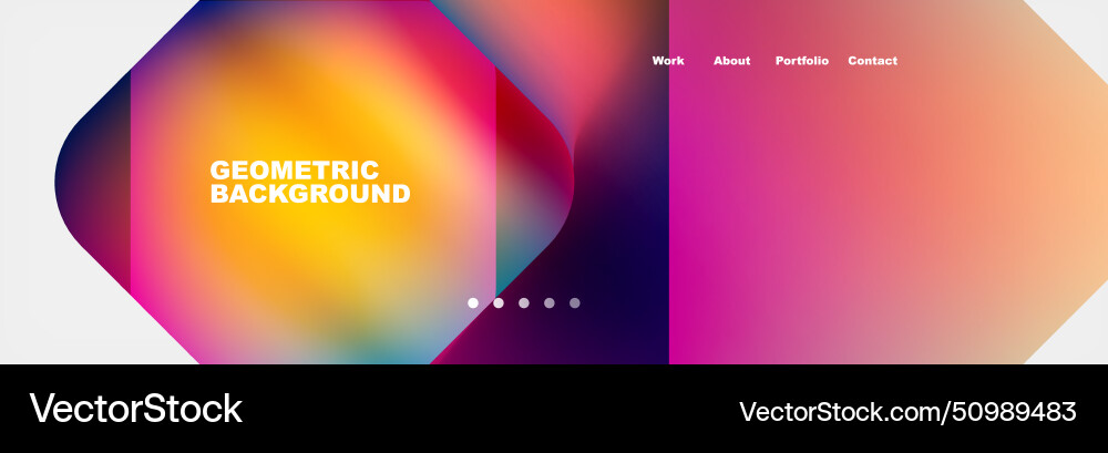 Vibrant geometric background with a rainbow Vector Image