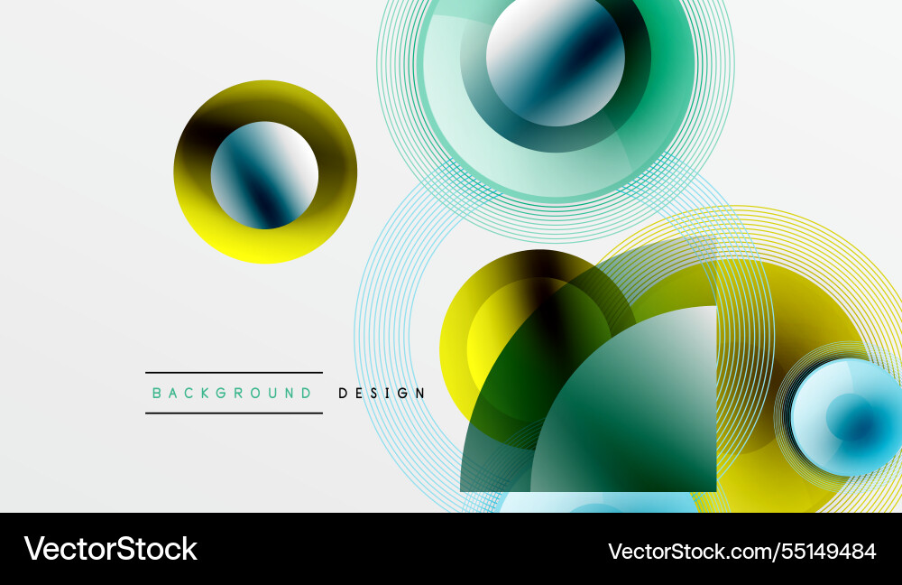 Abstract composition of overlapping circles with Vector Image