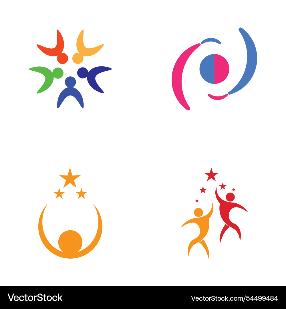 Community logo stock Royalty Free Vector Image