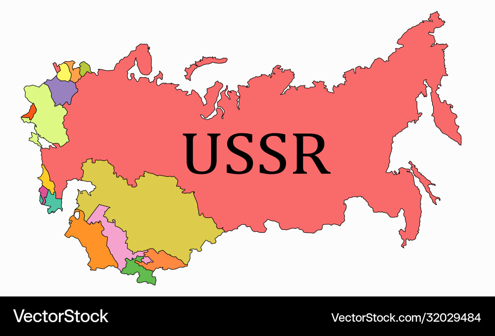 Political map ussr Royalty Free Vector Image - VectorStock