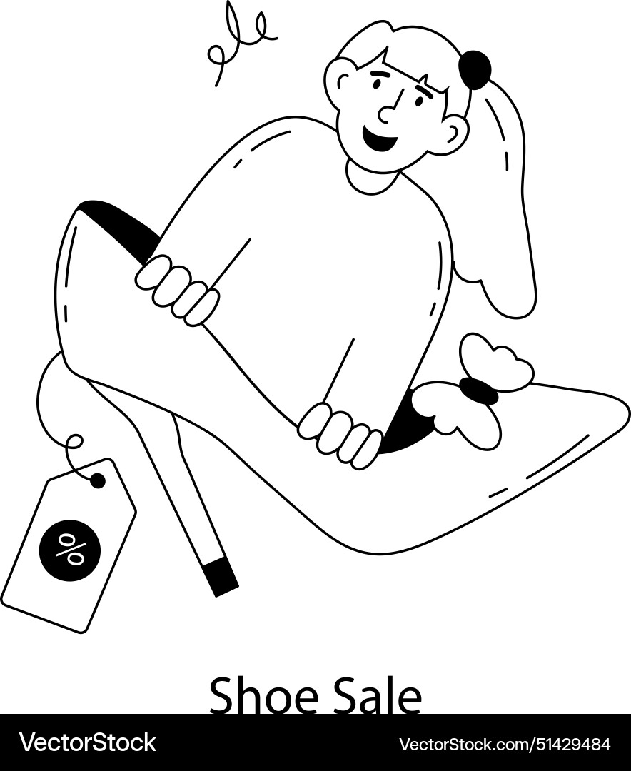 Shoe sale Royalty Free Vector Image - VectorStock
