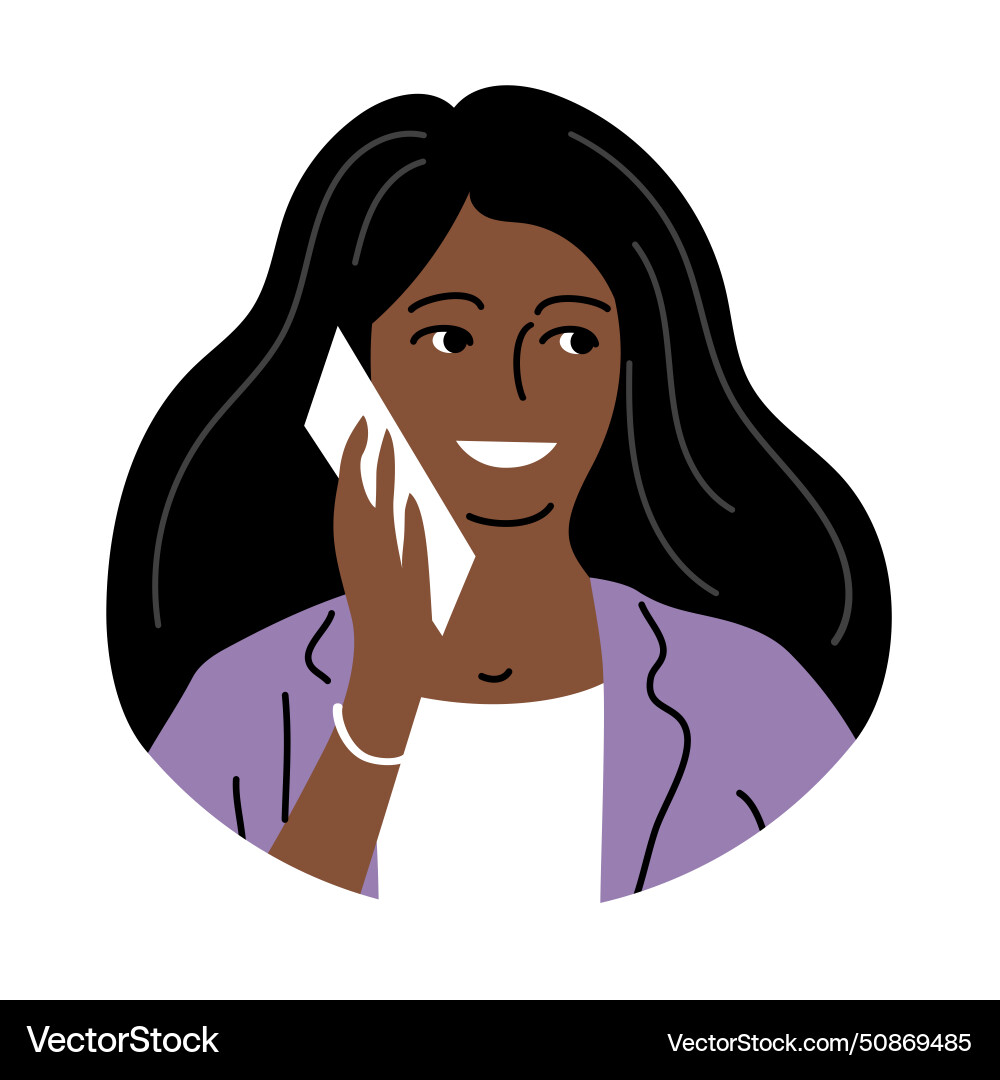 Girl talking on the phone Royalty Free Vector Image