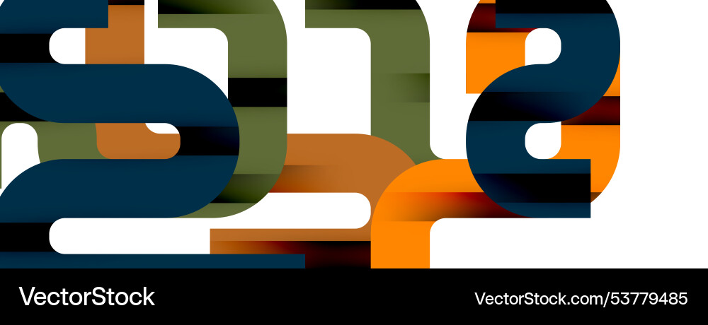 Lines abstract letter style design background Vector Image